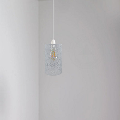 Easy Fit Wire cage Frame Open Style Pendant Light Shade Metal Cage Drum ...