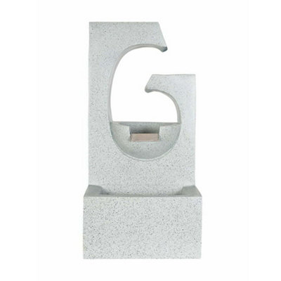 Easy Fountain Ango Falls LED Garden Water Feature Fountain Modern Grey