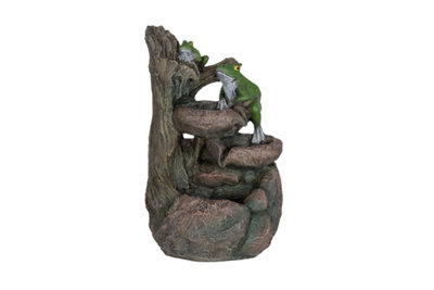 Easy Fountain Frog Pools Natural Self-contained solar water fountain ...