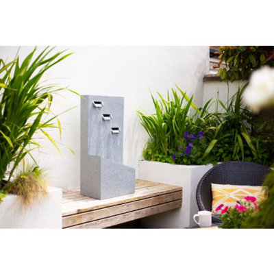 Easy Fountain Trinity Falls Water Feature incl LEDs - L 25 cm x W 39 cm ...