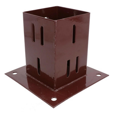 EASY GRIP FENCE POST BOLT DOWN SHOE HOLDER SUPPORT CLAMP 100MM X 100MM
