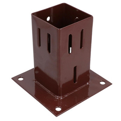 EASY GRIP FENCE POST BOLT DOWN SHOE HOLDER SUPPORT CLAMP 75MM X 75MM