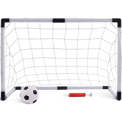 Easy Setup Football Goal Set with Pump and Ball for Kids - Portable ...