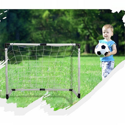 Easy Setup Football Goal Set with Pump and Ball for Kids - Portable ...