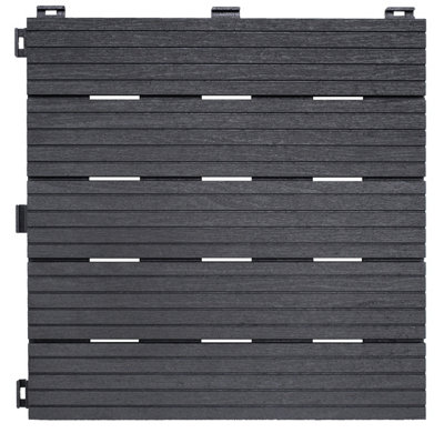 Easy Tile Deck Tiles Cosmopolitan 45x45cm - Graphite (4-Pack)