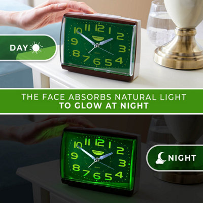 EASY TO READ ALARM CLOCK, SILENT SECOND HAND, NO IRRITATING TICKING ...