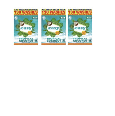 Easy Washing Powder Tropical Coconut 6.5kg 130 Washes Pack of 3