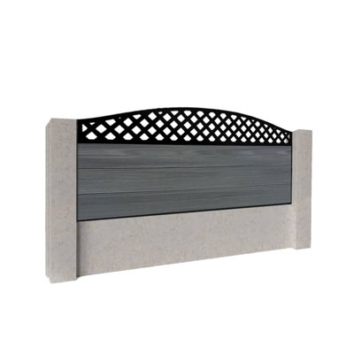 EasyComposite 2ft Composite Fence Panel Into Existing Concrete Posts ...