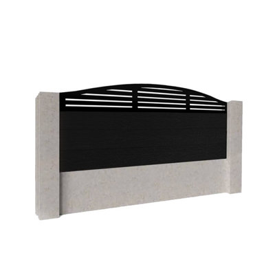 EASYCOMPOSITE 2FT COMPOSITE FENCE PANEL INTO EXISTING CONCRETE POSTS ...