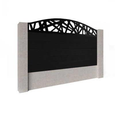 EasyComposite 3ft Composite Fence Panel Into Existing Concrete Posts ...
