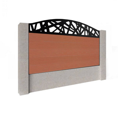 EasyComposite 3ft Composite Fence Panel Into Existing Concrete Posts ...