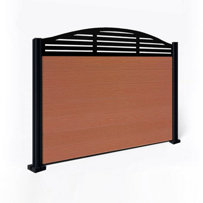 EasyComposite 4ft Composite Fence Panel & Aluminium Post Fitted Above ...