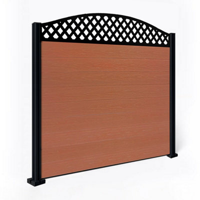 EasyComposite 5ft Composite Fence Panel & Aluminium Post Fitted Above ...