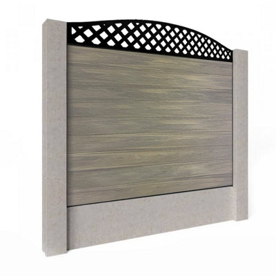 EasyComposite 5ft Composite Fence Panel Into Existing Concrete Posts ...