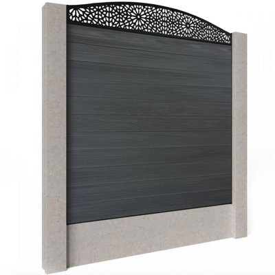 EasyComposite 6ft Composite Fence Panel Into Existing Concrete Posts ...