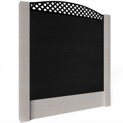 EasyComposite 6ft Composite Fence Panel Into Existing Concrete Posts ...