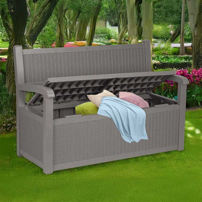 EASYLIFE Garden Storage Bench - Weatherproof Outdoor Seat with Hidden ...