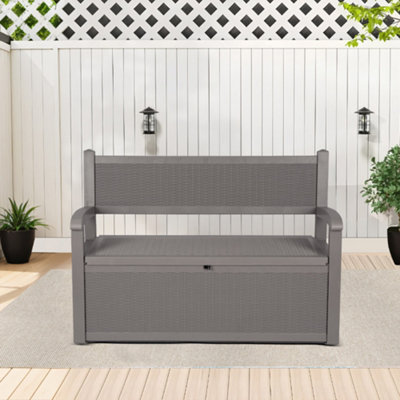 EASYLIFE Garden Storage Bench - Weatherproof Outdoor Seat with Hidden ...