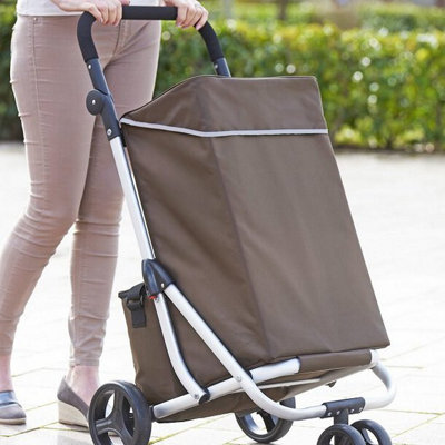 Easylife Lightweight 4-Wheel Shopping Trolley - Foldable with Large ...