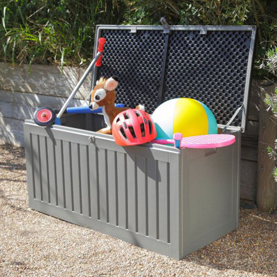 Easylife Steelcore 270L Garden Storage Box - Steel-Reinforced, Weather ...