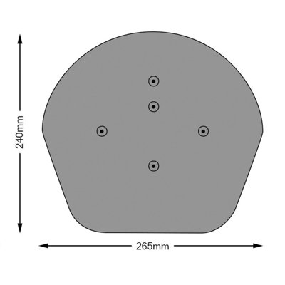 EasyVerge U Dry Verge Apex - Domed Half Round, Black