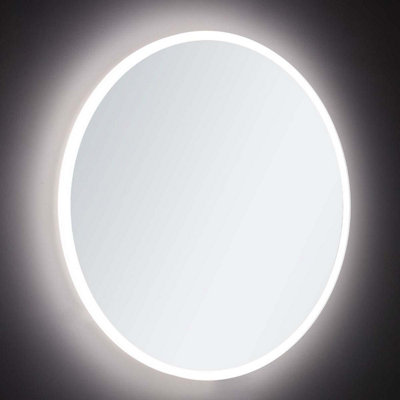 Echo Circular Wall-mounted LED Illuminated Bathroom Mirror, (H)700mm (W ...