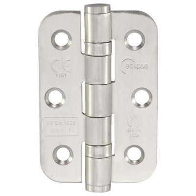 Eclipse 3 Inch (76mm) Ball Bearing Hinge Grade 7 Radius Ends - Satin ...