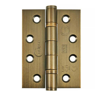 ECLIPSE 4 INCH (102MM) BALL BEARING HINGE GRADE 13 SQUARE ENDS - MATT ...