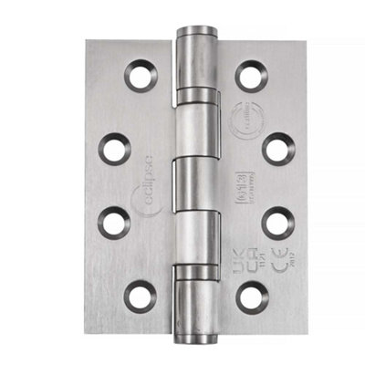 Eclipse 4 Inch (102mm) Ball Bearing Hinge Grade 13 Square Ends - Satin ...