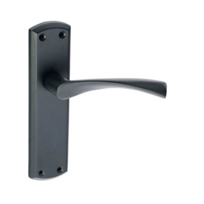 Eclipse Monza Matt Black Lever Latch Handle Pair ha41