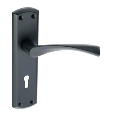 ECLIPSE MONZA MATT BLACK LEVER LOCK HANDLE PAIR HA40