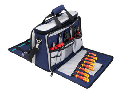 Eclipse Professional Tools Heavy Duty Tool Case Bag for Electricians, Engineers, Technicians and ...