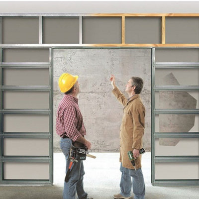 ECLISSE Double Sliding Pocket door kit 762+762x1981mm, Primed White ...