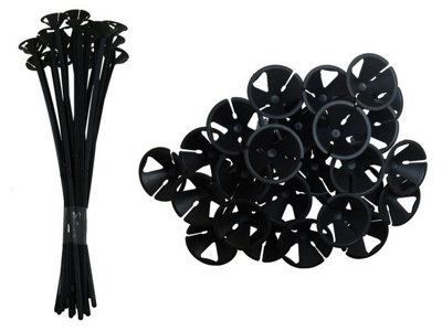 Eco-Friendly Biodegradable One Piece Balloon Stick Holder (Black, 25pc)