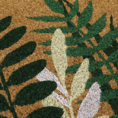 Eco-Friendly Latex Backed Coir Door Mat, Greenery