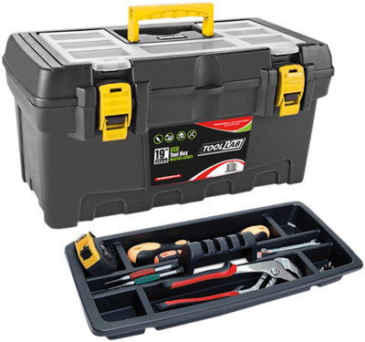 Eco Master Series 19" Tool Box With Carry Handle & Hinged Lid with ...