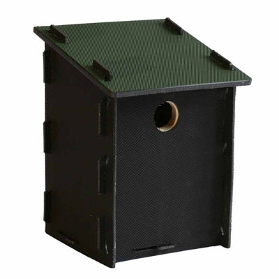 Eco Small Bird Box with 28mm Hole - Recycled LDPE Plastic/Wood - L17 x ...