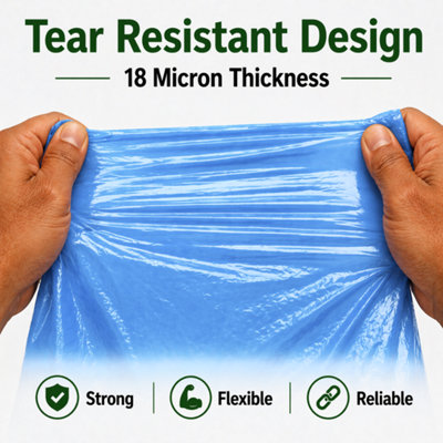 Buy ECO440B Medium Duty Refuse Sack Blue - Bin Bags - Bin Liners - 80L ...