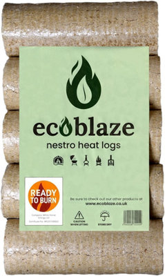 Ecoblaze Nestro Heat Logs 5 Pack 6kg Long Burn Duration and Easy to ...