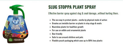 Ecofective Slug Stoppa Barrier Plant Spray Pesticide Free Slug Repellent 1L