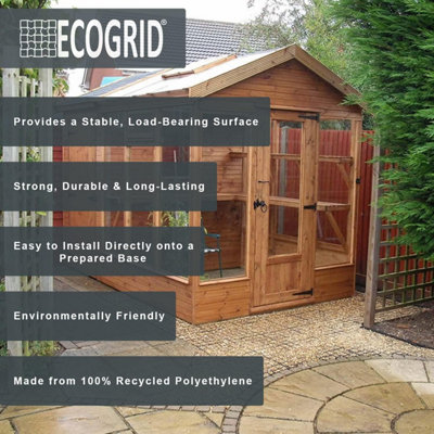 EcoGrid 6 x 8ft Shed Base Kit - Garden Base with Weed Membrane - Hot ...