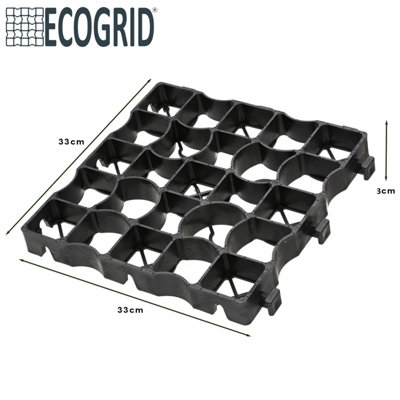 EcoGrid E30 Gravel/Grass Paving Grids- Ground Stabilisation Driveway Pathway Tiles (20 square ...