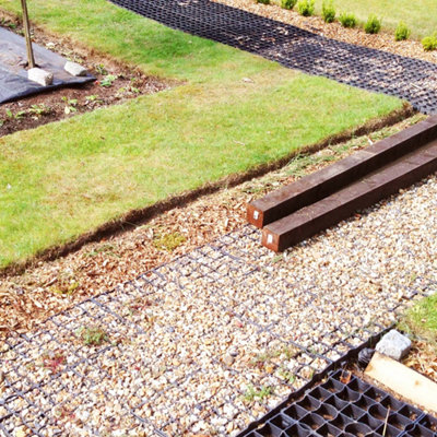 EcoGrid E30 Gravel/Grass Paving Grids- Ground Stabilisation Driveway Pathway Tiles (20 square ...