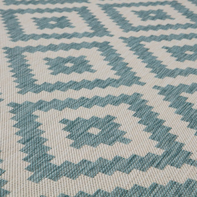 ECOLOGY COLLECTION OUTDOOR RUGS IN AQUA 100AQ