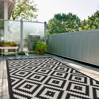 Ecology Collection Outdoor Rugs in Black 100bl | DIY at B&Q