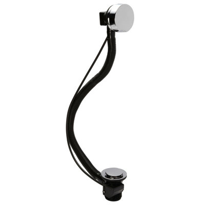 Economy Pop Up Bath Waste & Overflow for Baths up to 10mm Thick - Chrome