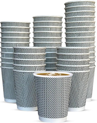 ECONX 200 X 8oz / 230ml Disposable Coffee Cups Leak Proof Triple ...