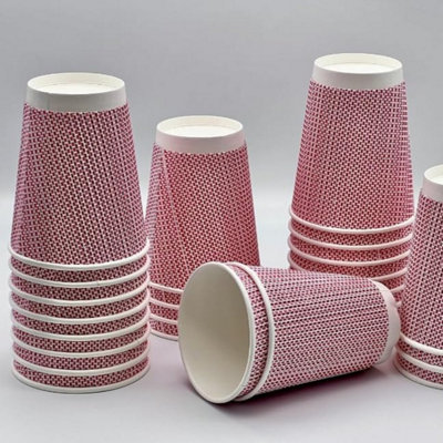 ECONX 500 X 12oz / 340ml Disposable Coffee Cups Leak Proof Triple ...