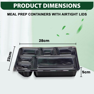 ECONX 6 Compartment Takeaway Container Meal Prep Containers ...