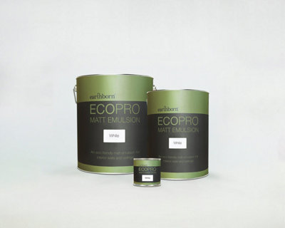 ECOPRO by Earthborn, eco friendly matt emulsion paint, White, 5L